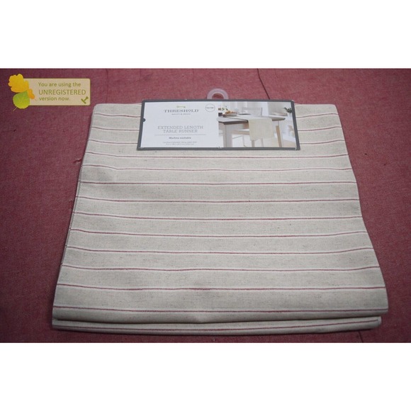 Threshold | Accents | Threshold Extended Length Table Runner Beige Red ...
